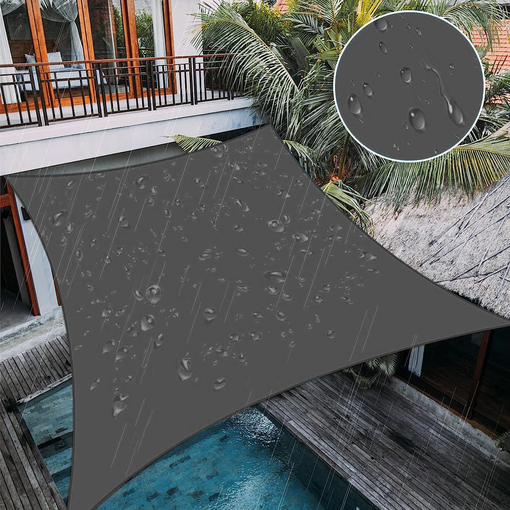 Waterproof Rectangle Shade Sail for Backyard Yard Deck Patio Garden Ou ...