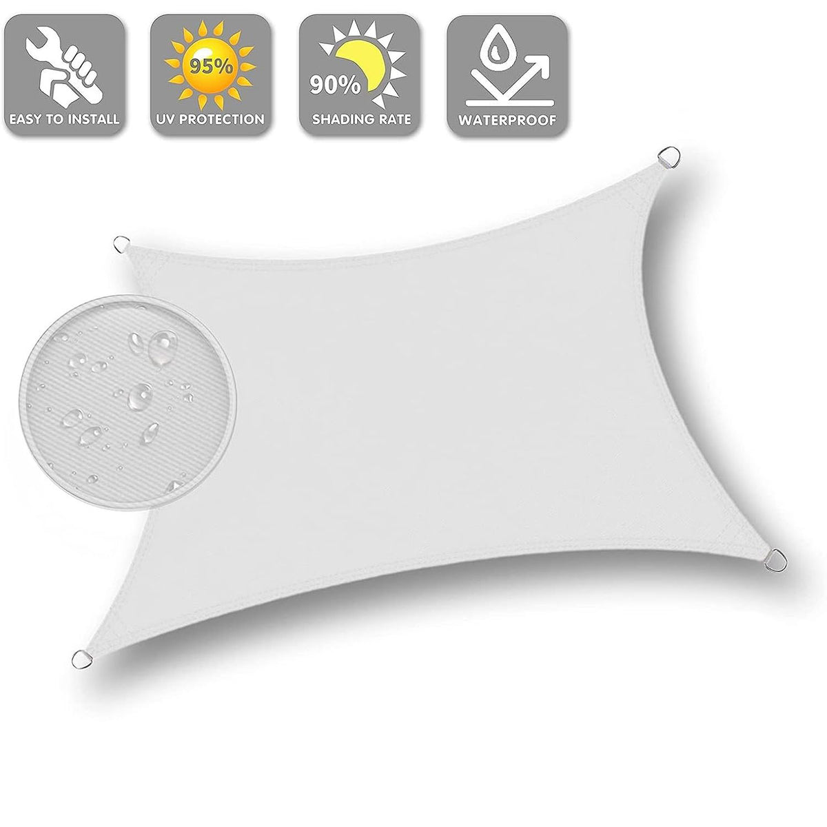 Waterproof Rectangle Shade Sail – SUNNY GUARD